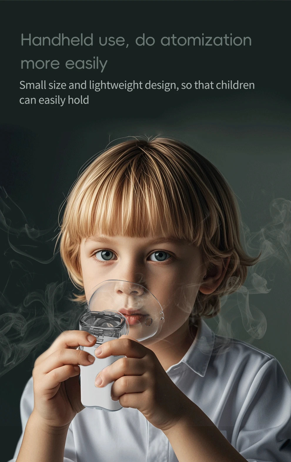 Handheld Portable Silent Mesh Nebulizer – Auto-Clean Inhaler for Kids ...