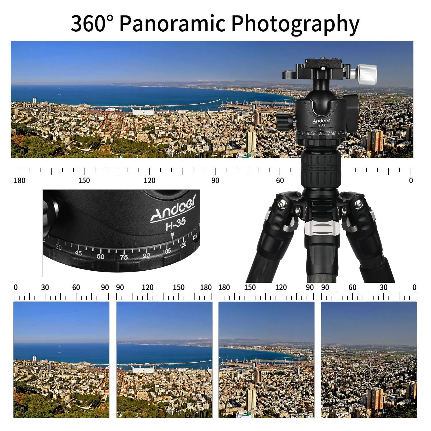 Andoer H-35 Tripod Ball Head - Panorama Ballhead Mount Adapter, U-Groo – CongoBasinGroup.com