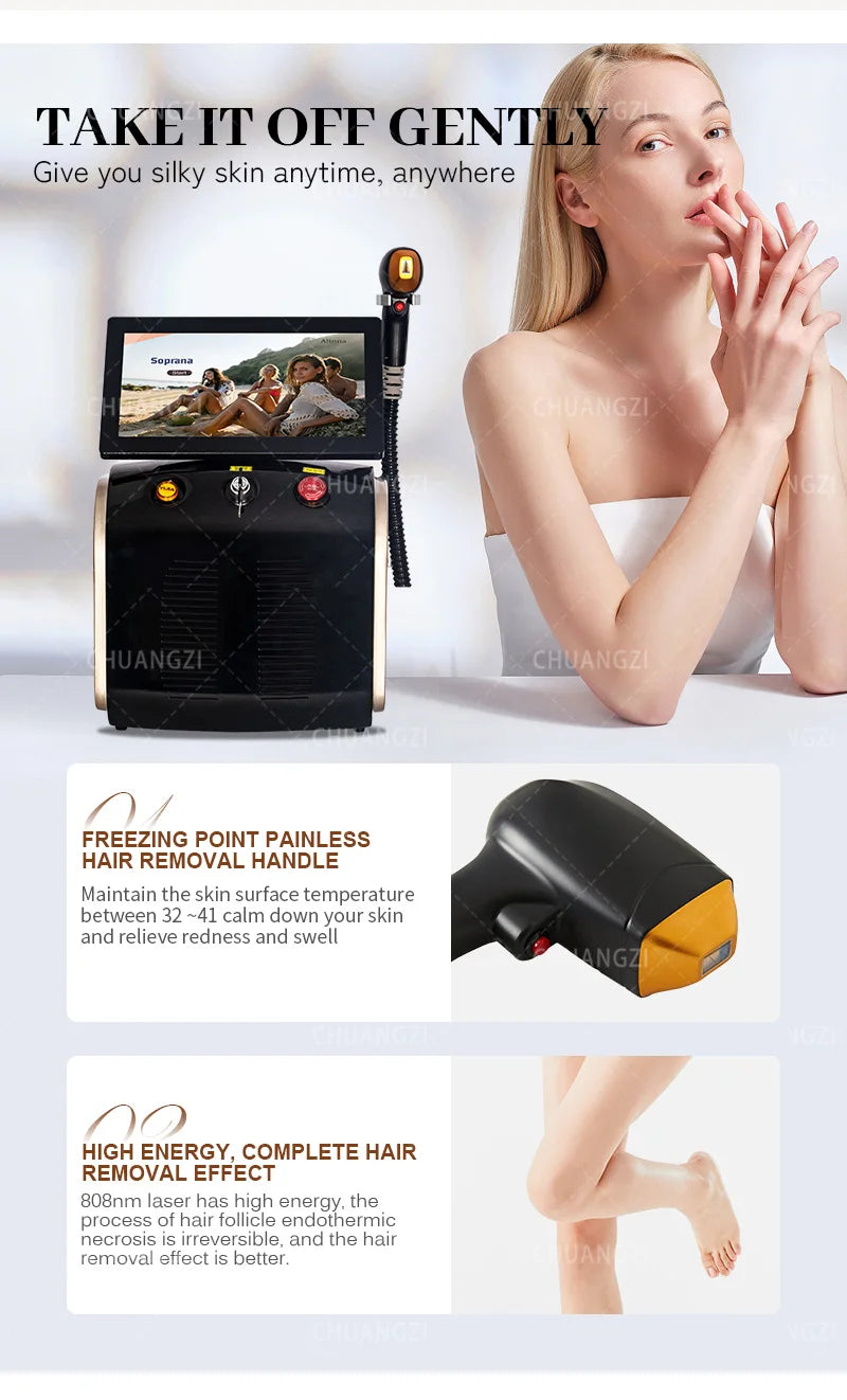 2025 3000W Alexandrite Ice Platinum Laser Epilator – Professional Diod ...