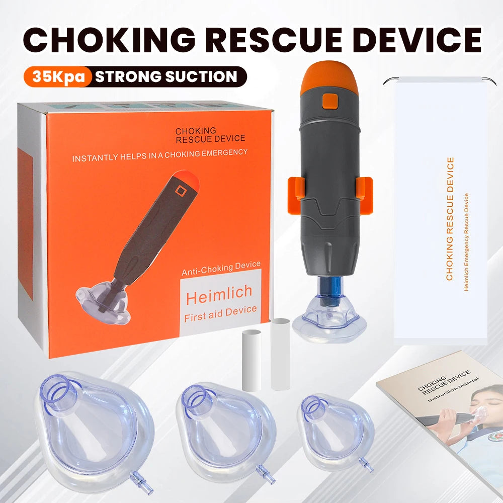 Anti-Choking Rescue Device with 3 Masks – Automatic First Aid CPR Suck ...