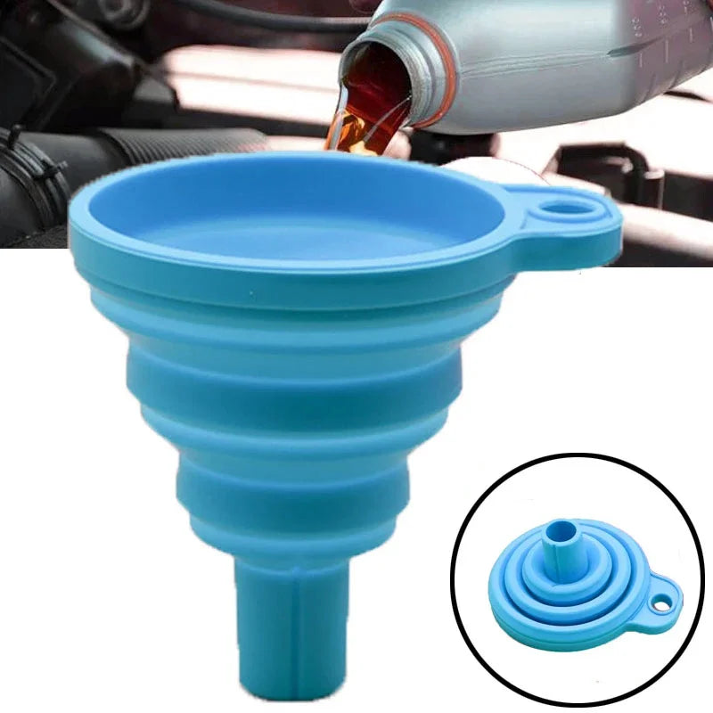 Universal Silicone Liquid Funnel: Foldable Portable Funnel for Car Eng ...