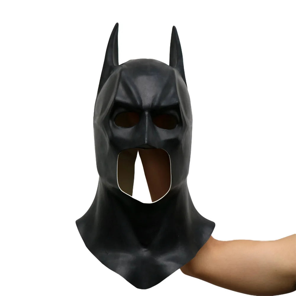 Batman Latex Cosplay Mask — Full Head Adult Halloween Masquerade & Par ...