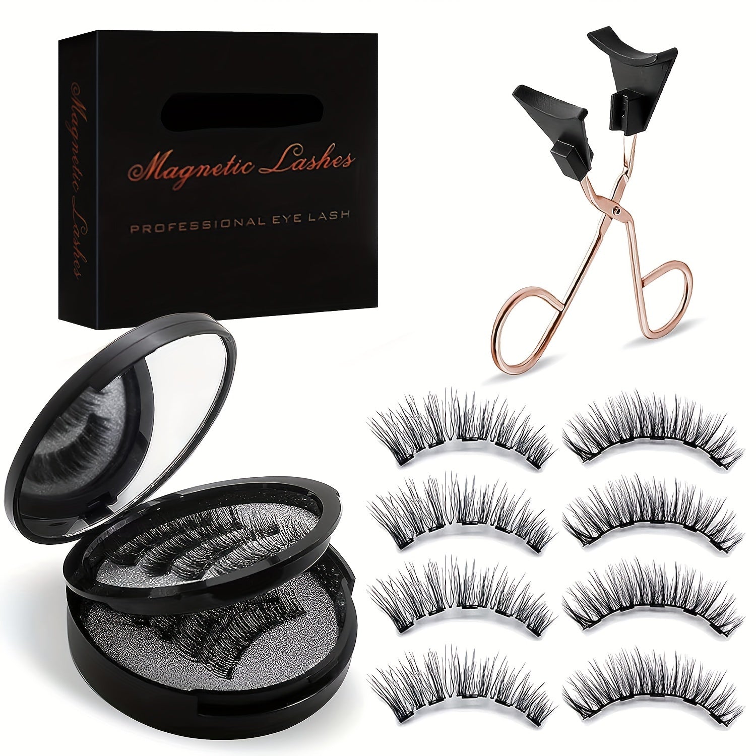8 Pairs Reusable Magnetic Dual Eyelashes Kit – Effortless, Natural-Loo ...